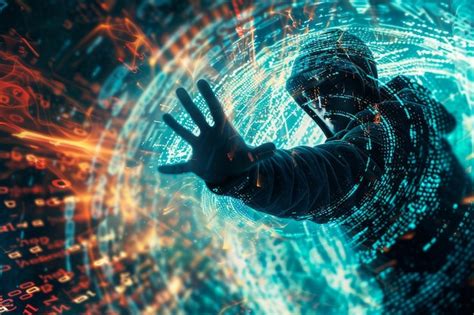 Premium Photo A Hacker To Catch The Data