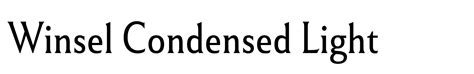 Winsel Condensed Light Fuente Webfont And Desktop Myfonts