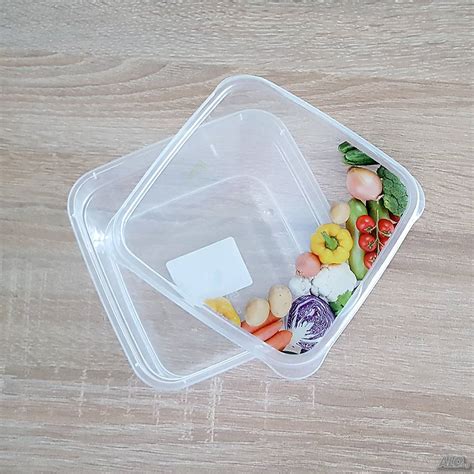 963 Пластмасова прозрачна кутия с капак за съхранение на храна 500ml Съдове Сервизи Пр