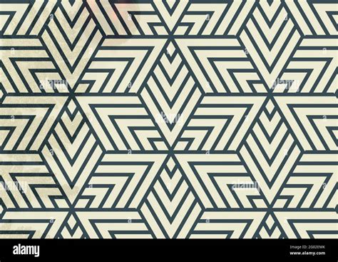Composition Of Angular Geometric Overlapping Black Line Pattern On Off