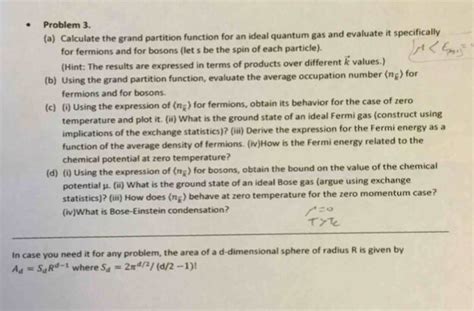 Solved Calculate The Grand Partition Function For An Ideal Chegg