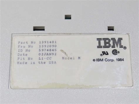 1992 Ibm Model M 1391401 Made By Ibm 02 Jan 92 Clickykeyboards