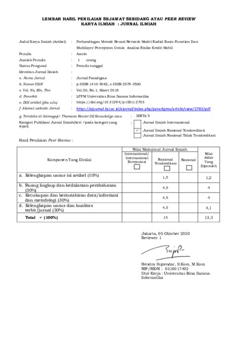 Pdf Perbandingan Metode Neural Network Model Radial Basis Function Dan Multilayer Perceptron