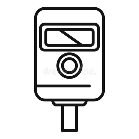 Police Road Device Icon Outline Vector Area Control Stock Vector