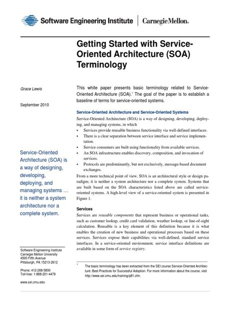 Soa Terminology Pdf Service Oriented Architecture Representational State Transfer