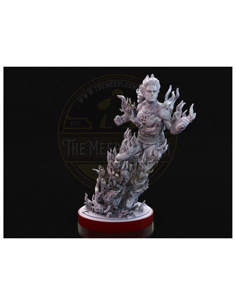 Flaming Hero Miniature Inspired By The Human Torch Size 28mm