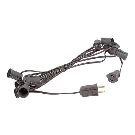 C9 String 10 Sockets On Brown Wire Novelty Lights