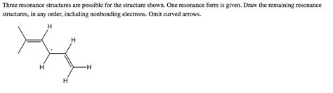 Solved Three Resonance Structures Are Possible For The Chegg