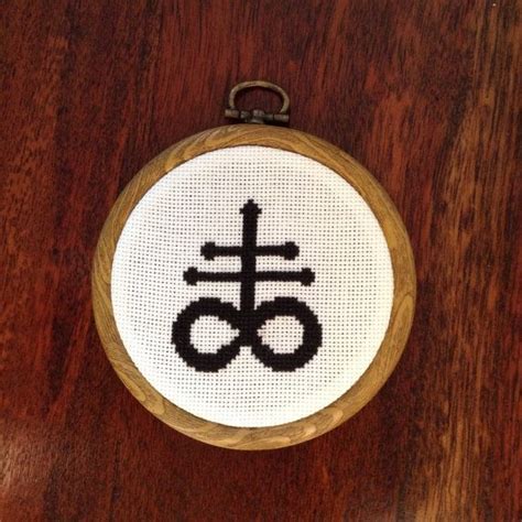 Leviathan Cross Stitch Handmade Sulfur Symbol