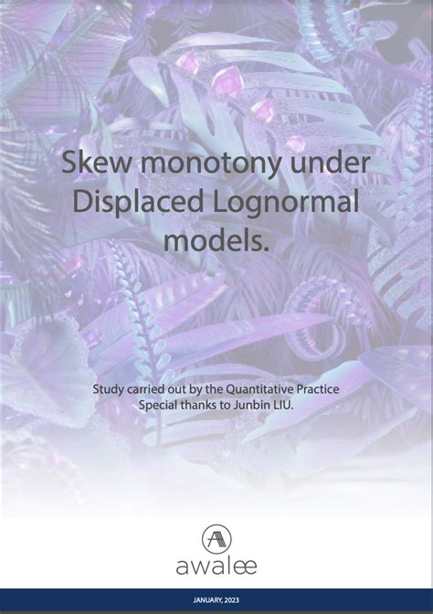 Skew Monotony Under Displaced Lognormal Models Awalee Consulting