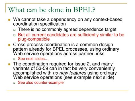 Ppt Process Coordination In Bpel Counterproposal Powerpoint