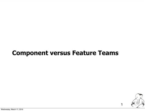 Agile Component Versus Agile Feature Teams Pdf Operating Systems
