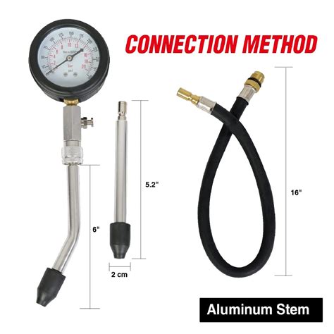 Комплект за тестване на многофункционални манометри Черен Emag Bg