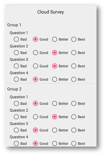 Radiogroup In Listview Android Designing