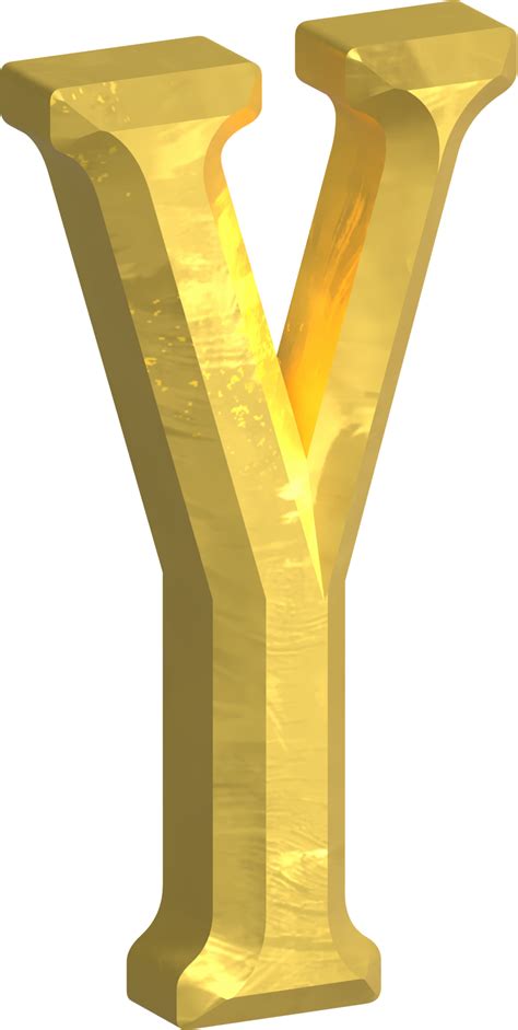 Golden Letter Illustration PNG