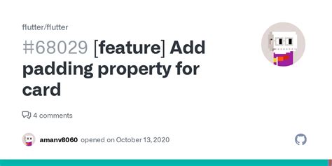 Feature Add Padding Property For Card Issue Flutter Flutter Github