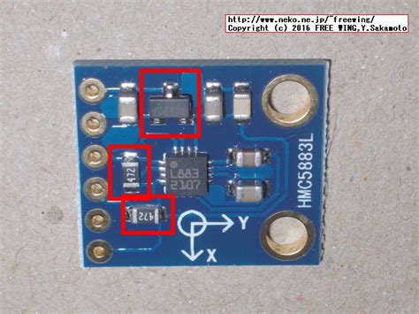 raspberry pi 3の gpioに i2c通信方式の3軸地磁気センサー hmc5883lを接続する方法 ラズパイ3で i2cの デジタルコンパス hmc5883lモジュール基板 cj