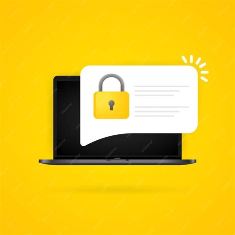 Premium Vector Password Security Access Push Notice On Laptop