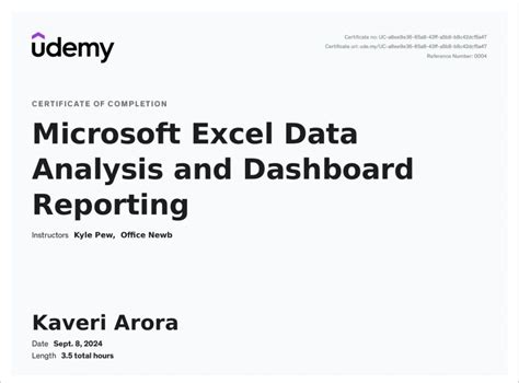 kaveri arora on linkedin completed udemy microsoft excel data