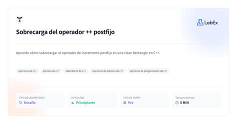 Sobrecarga Del Operador Postfijo Labex