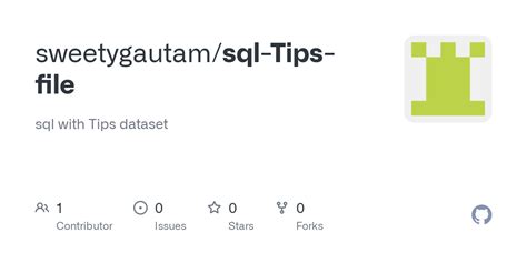 Github Sweetygautamsql Tips File Sql With Tips Dataset