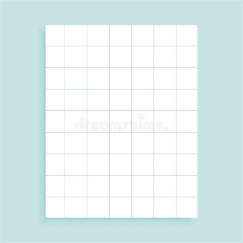 Big Square Mathematic Notebook Paper Template Stock Illustration