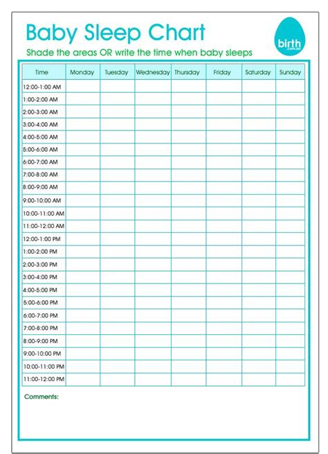 Sleep Chart Template