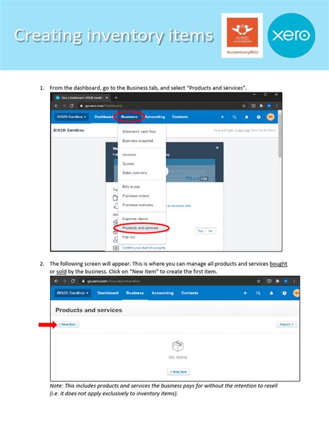 Creating Inventory Items Pdf Prices Business