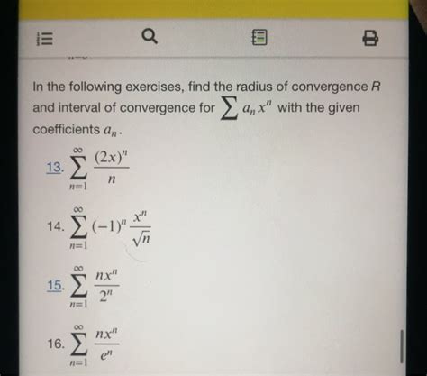 Solved III Q In The Following Exercises Find The Radius Of Chegg