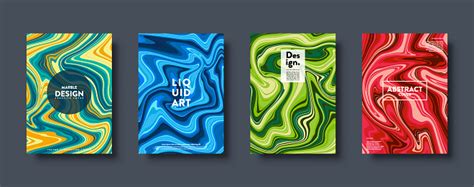 다채로운 추상 기하학적 배경 액체 동적 안감 그라데이션 파도 유체 대리석 질감 현대적인 커버 세트 Eps10 벡터 배경 주제에 대한 스톡 벡터 아트 및 기타 이미지 Istock