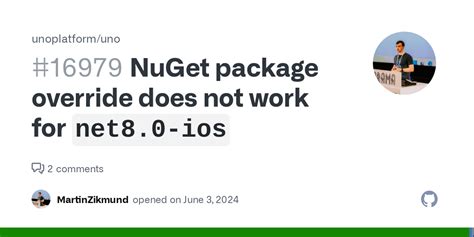 nuget package override does not work for `net8 0 ios` · issue 16979 · unoplatform uno · github