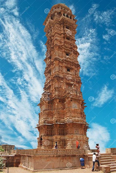 Forte Chittor Em Chittorgarh India Rajasthan Jay Foto De Stock