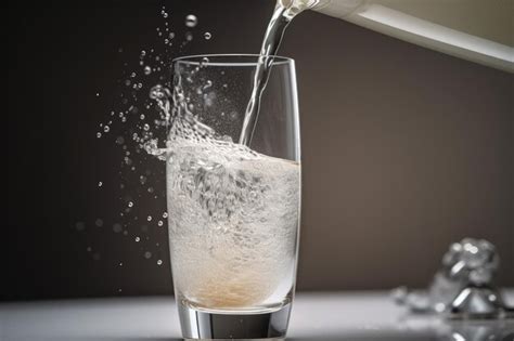 Premium Photo A Glass Of Water Being Poured Into It Generative Ai