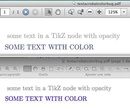 Usage Of TikZ Fill Opacity Impacts PDF Color Rendering PDF Viewer Dependent TeX LaTeX