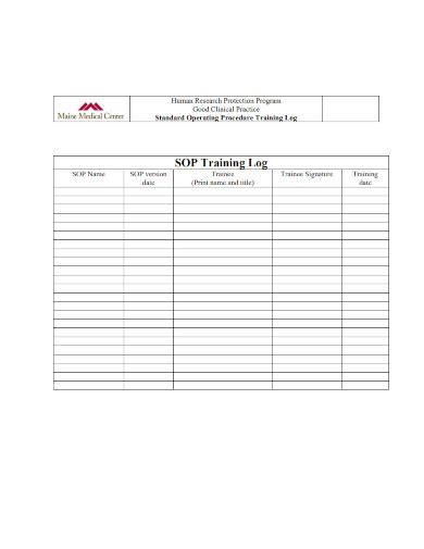 12 Free Training Log Samples To Download