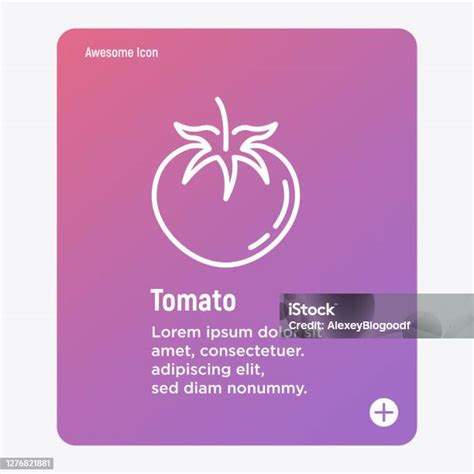 토마토 얇은 라인 아이콘 채식 유기농 건강 식품 벡터 그림입니다 0명에 대한 스톡 벡터 아트 및 기타 이미지 0명 건강한