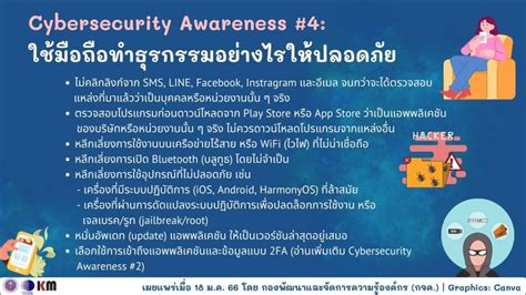 Cybersecurity Awareness 4 ใช้มือถือทำธุรกรรมอย่างไรให้ปลอดภัย Km Jump
