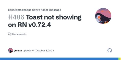 Toast Not Showing On Rn V0724 · Issue 486 · Calintamasreact Native Toast Message · Github