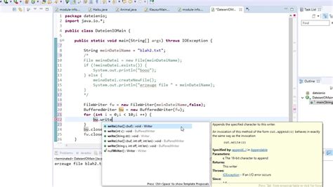 Java FileIO Daten Schreiben YouTube
