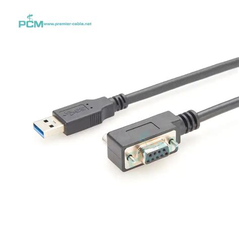 FTDI USB To DB Female Right Angle Pin Down RS Serial Converter Cable For Industrial Use
