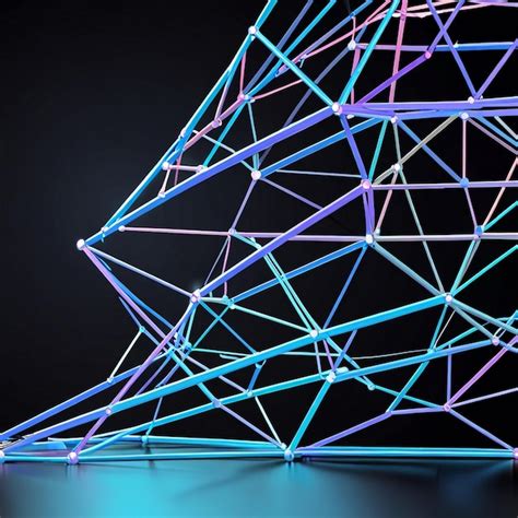 Premium Photo Wireframe Background With Plexus Effect Generated Ai