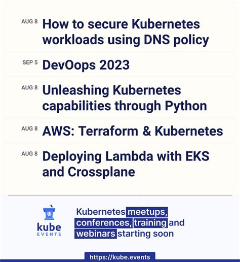 📅 Kubernetes Events Starting In The Next 24 Hours Kubernetes