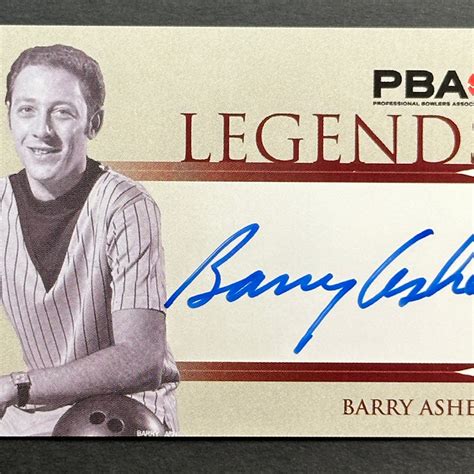 Barry Asher 2008 Rittenhouse Pba Legends Autograph Bowling Card Inside Bowling