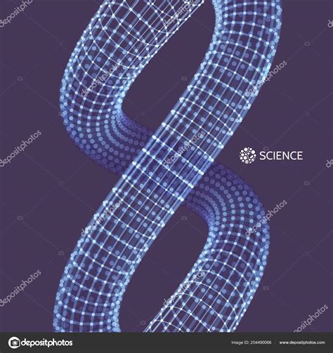 Spiral Vector Illustration Wireframe Connection Structure Abstract