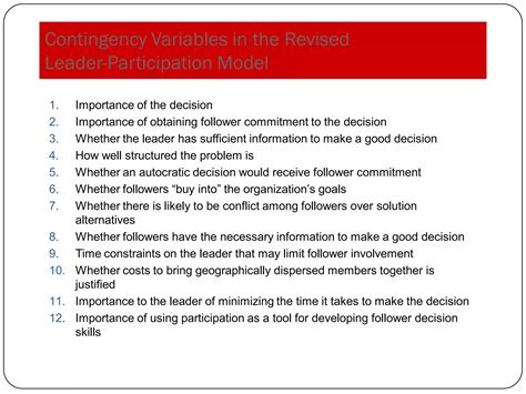 Fiedlers Contigency Model Ppt