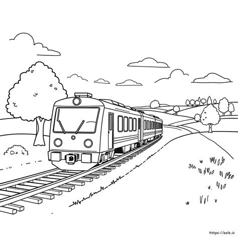 Passenger Train Train Coloring Pages