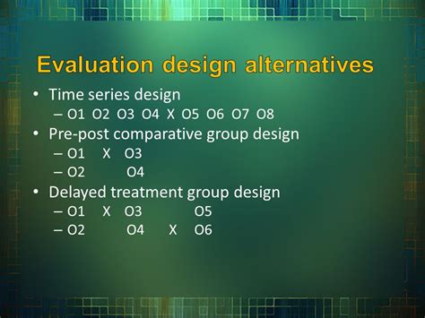 Brad Cousins University Of Ottawa October Evaluation Design Options Data Quality Assurance