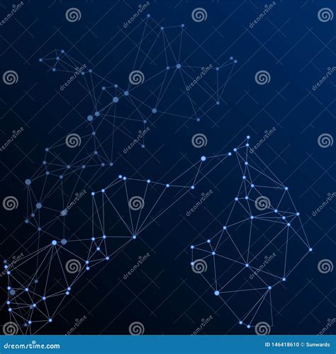 Gometric Plexus Structure Cybernetic Concept Stock Vector