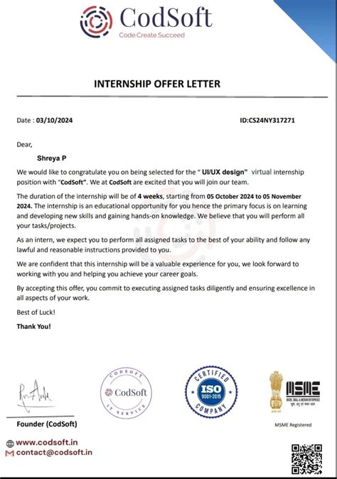 Codsoftinternship Intern Shreya P