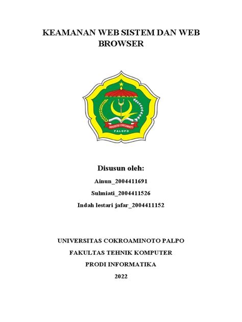 Keamanan Web Sistem Dan Web Browser Pdf